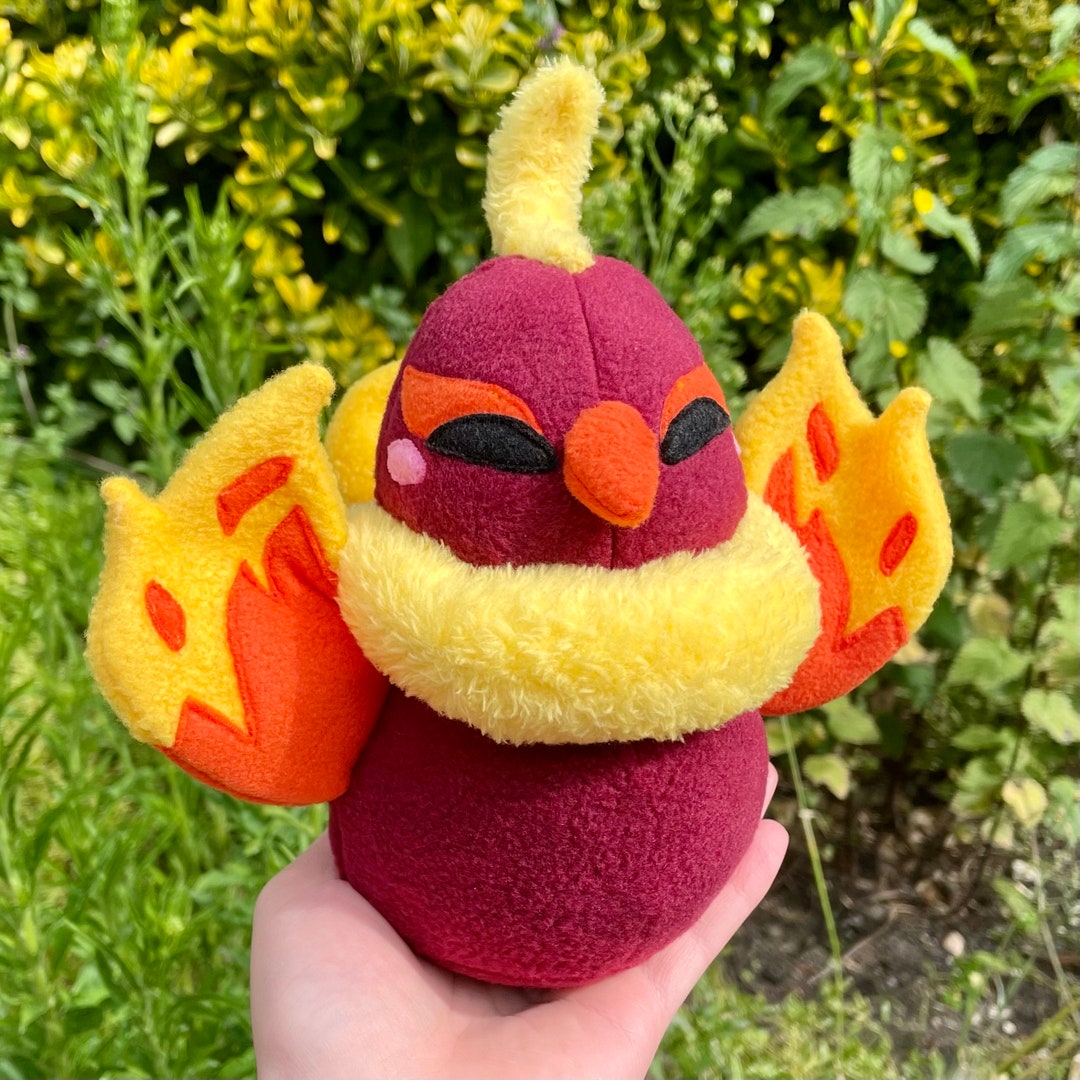 Deep Berry Red and Bright Orange Phoenix Hand-crafted Plush - Etsy