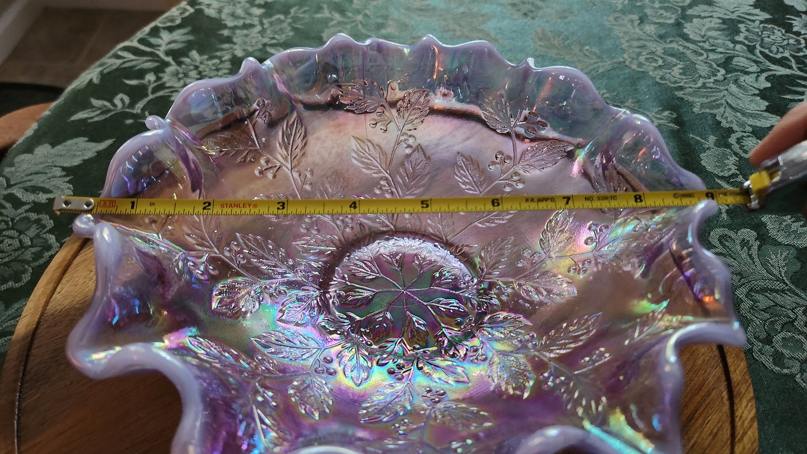Rarest Fenton Lilac Purple Carnival Glass Ruffled Bowl Circa 1970-1979 ...