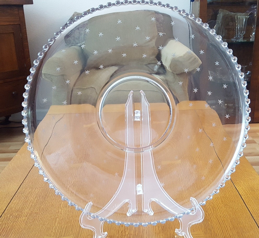 17" Starlight Torte Plate Very Rare Vintage Imperial Candlewick - Etsy
