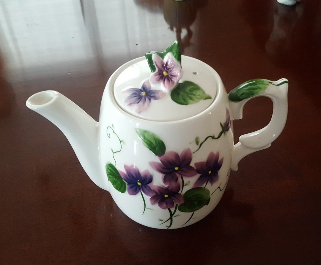 Sweet Violets Miniature Teapot Vintage Beauty From Lefton - Etsy
