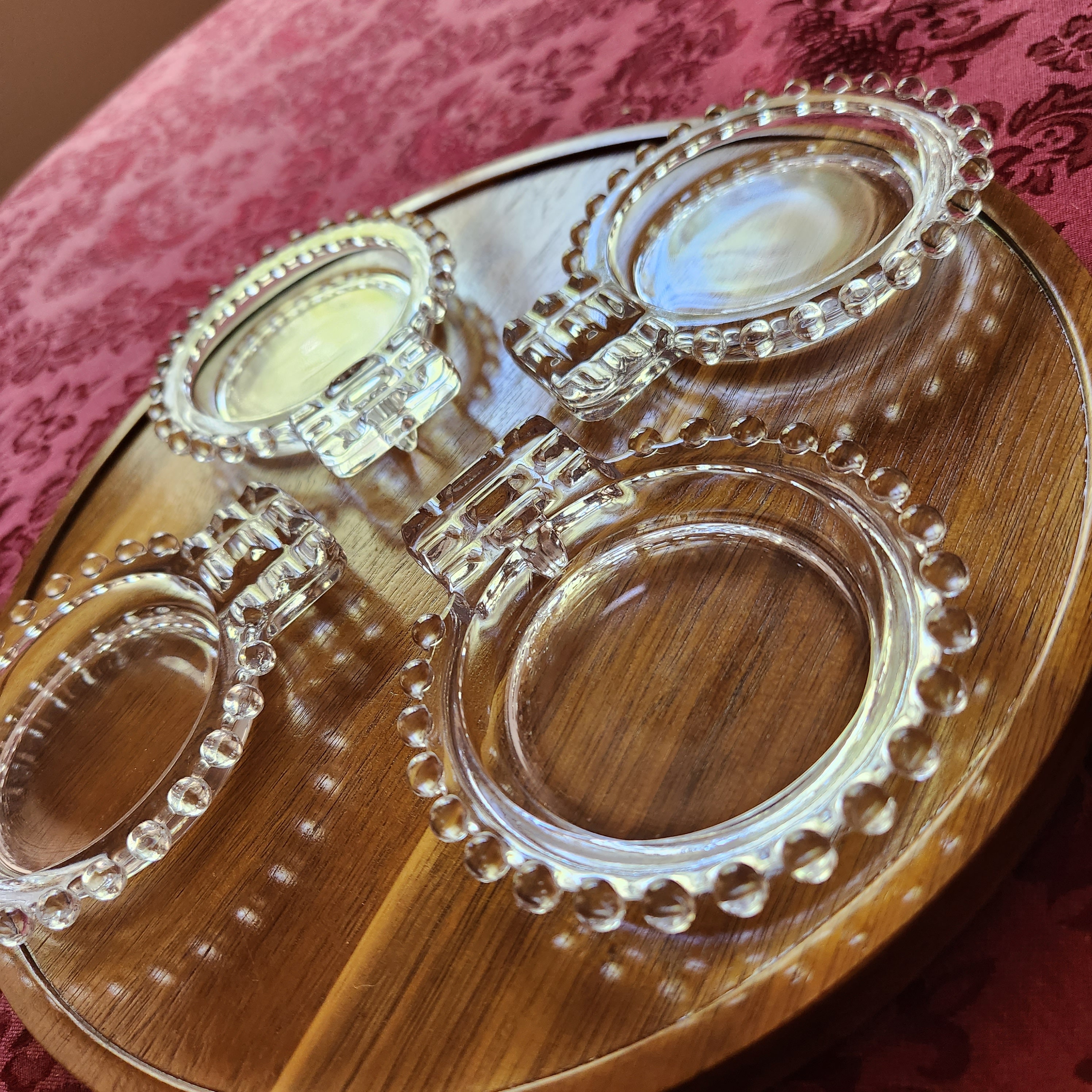 A Set of 4 Two Slot Coasters/ashtrays B'tween by Imperial Candlewick - Etsy