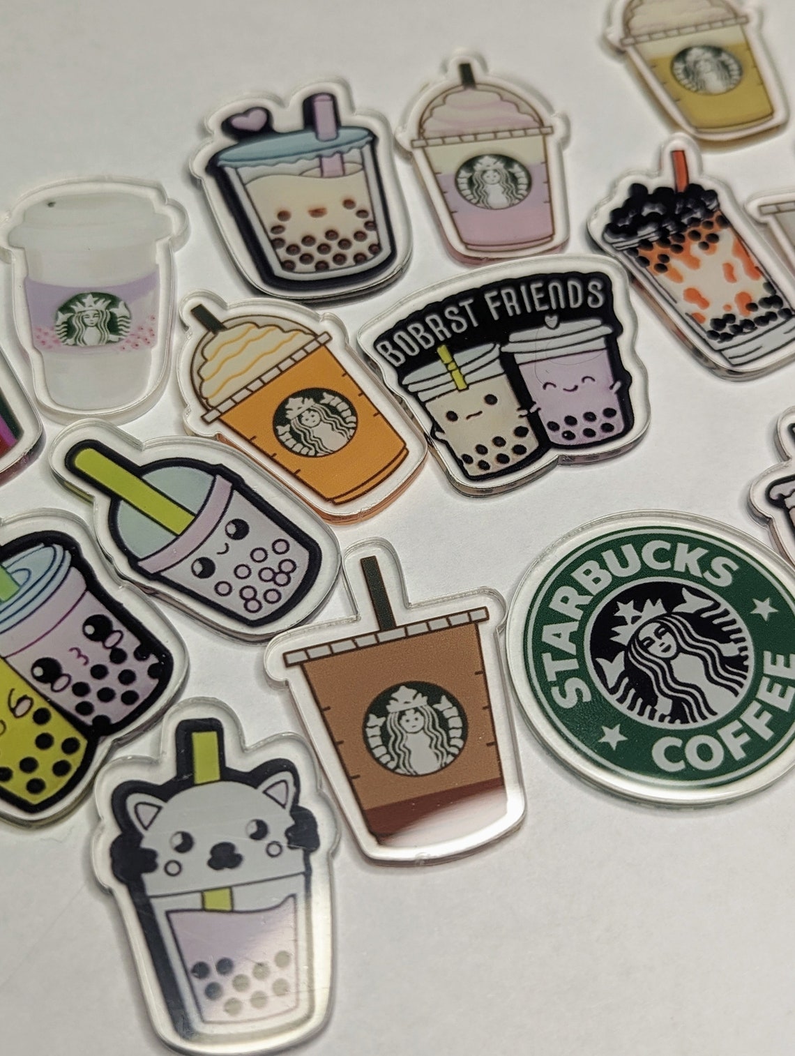 10pcs - Acrylic Boba Tea, Diy Keychain, Diy Charm, Phone Case Charm ...