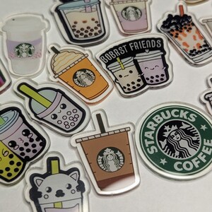 10pcs - Acrylic Boba Tea, Diy Keychain, Diy Charm, Phone Case Charm ...