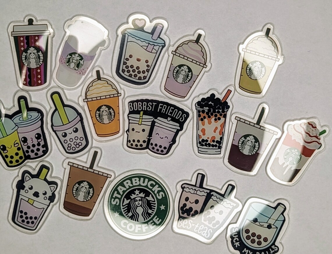 10pcs - Acrylic Boba Tea, Diy Keychain, Diy Charm, Phone Case Charm ...