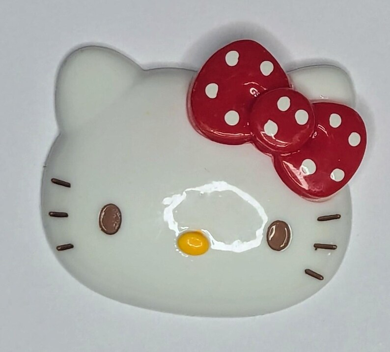 3+pcs Large Hello Kitty Head Resin Flatback Cabochon Charms – DIY ...