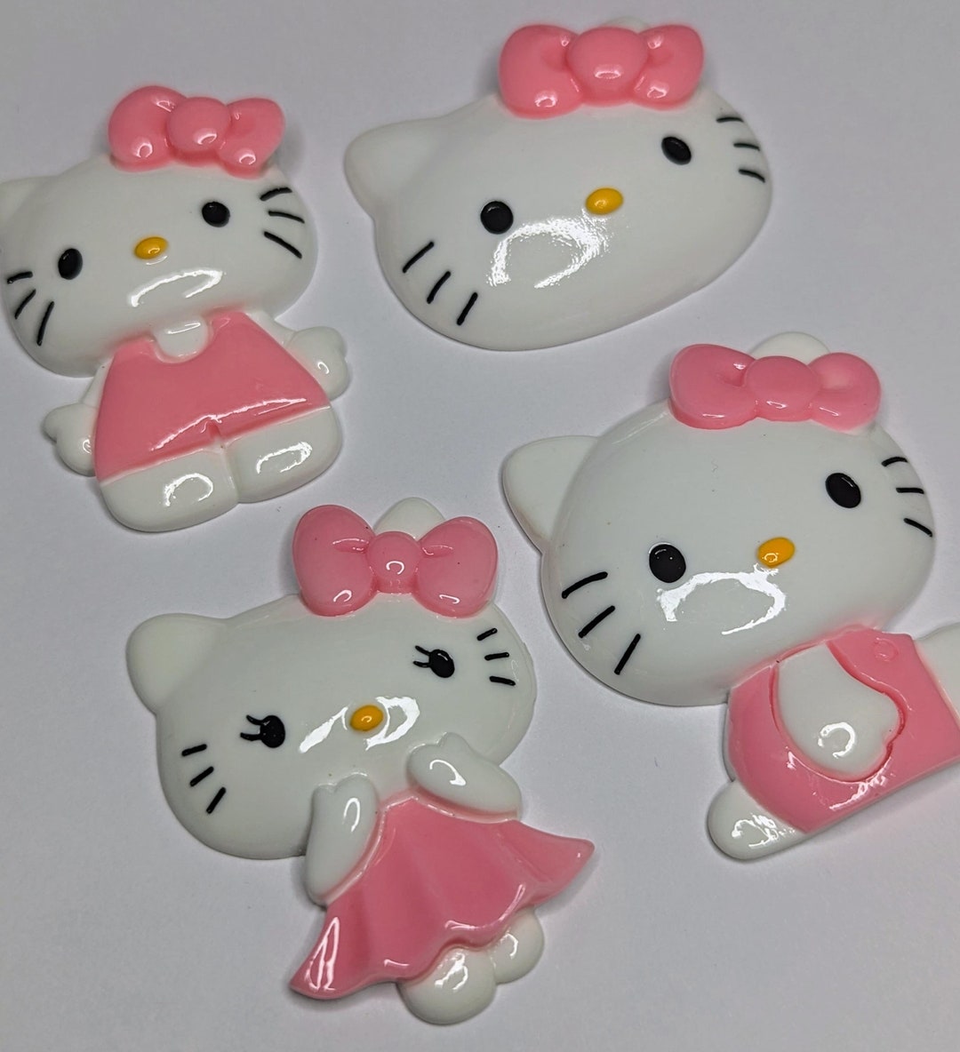 3pcs Large Hello Kitty Resin Flatback Cabochon Charm, DIY Charms ...