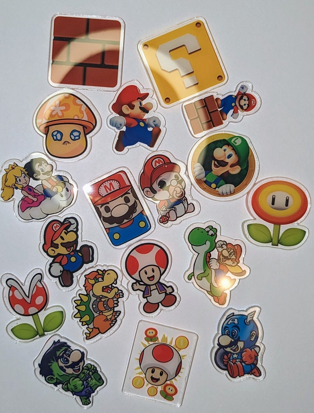 10pcs Mario Acrylic Flatback Charms – DIY Keychain, Phone Case, Jewelry ...