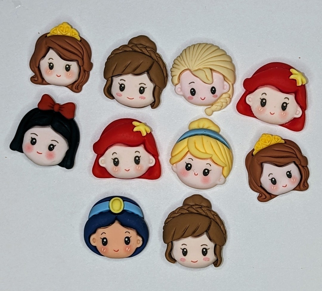 10pcs Disney Princess Resin Flatback Cabochon Charm, DIY Charms ...
