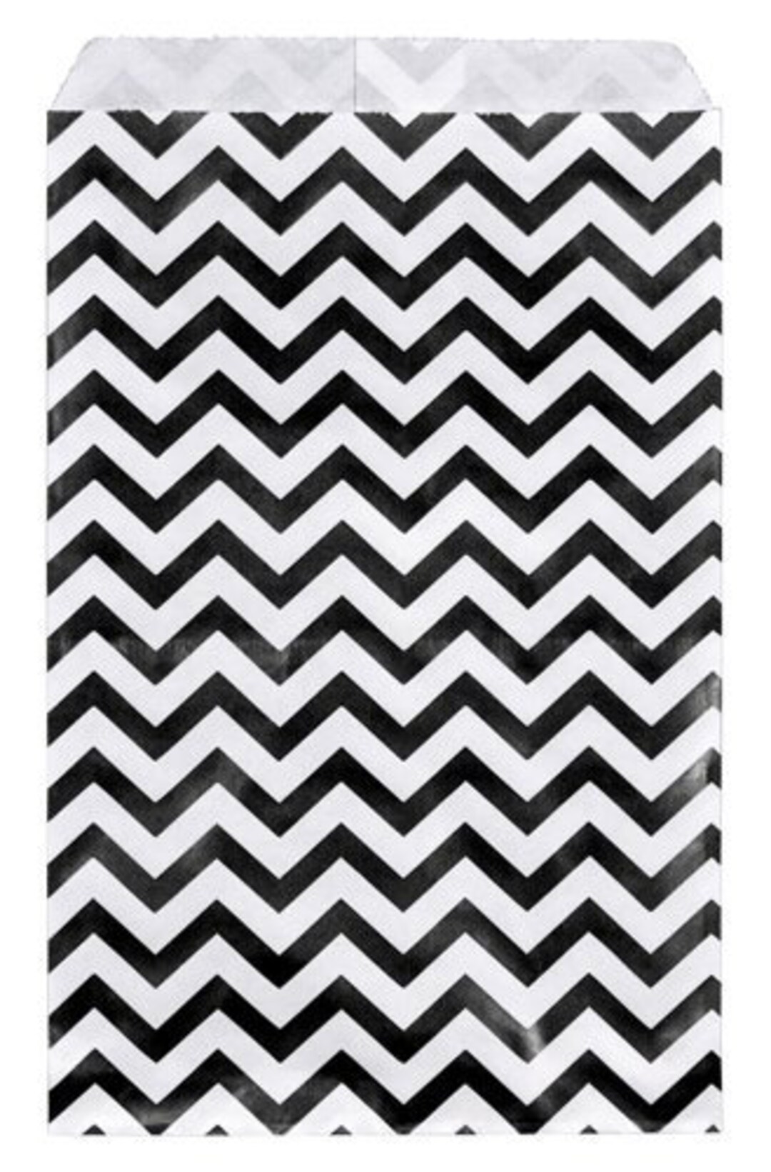 400 Pc. 6 X 9 Inch Black Chevron Flat Merchandise Wedding Favor ...