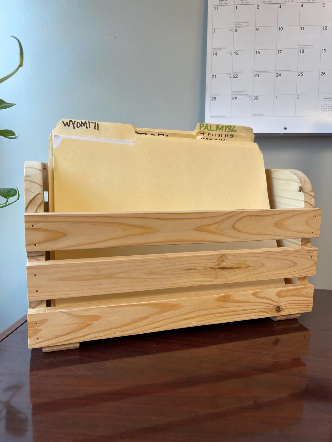 File Folder Holder- MENU Holder - Handmade for File Folders, Mail ...