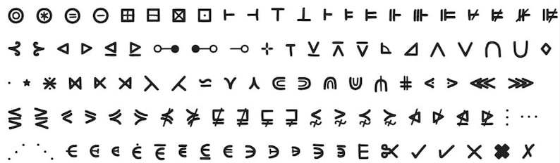 Handwritten MATH Symbols and Greek Letters Font - Etsy