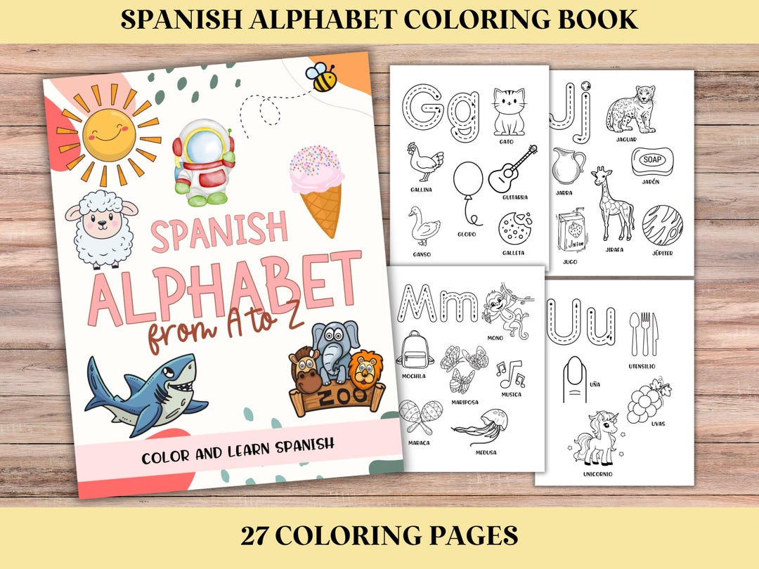 Spanish Alphabet Coloring Book | Printable PDF Download | Fun ...