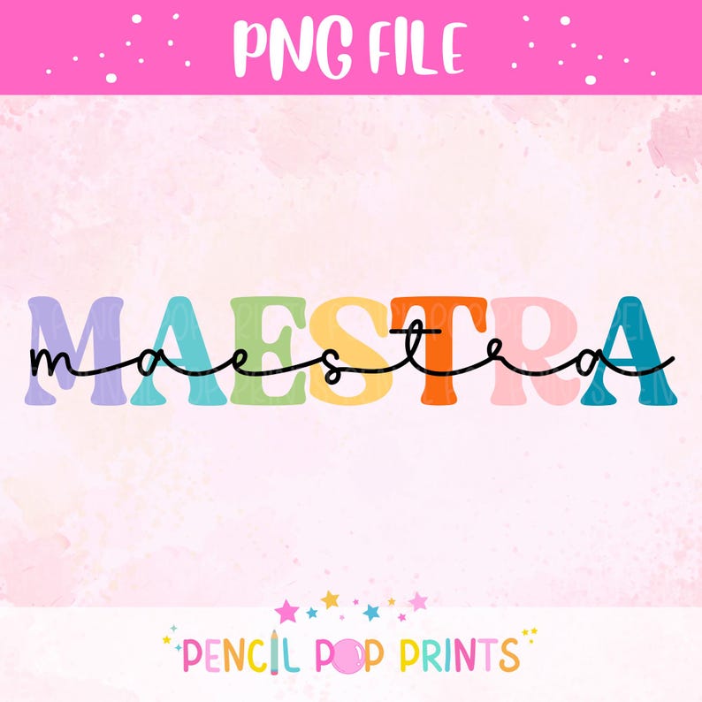 Maestra PNG, Sublimation Design, Cut File, Spanish Teacher, Back to ...