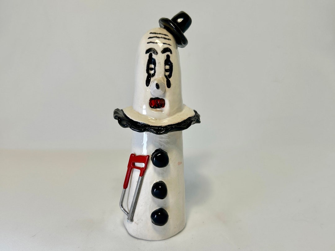 Handbuilt Ceramic Ghost Sculpture Art the Clown Terrifier Horror Movie ...