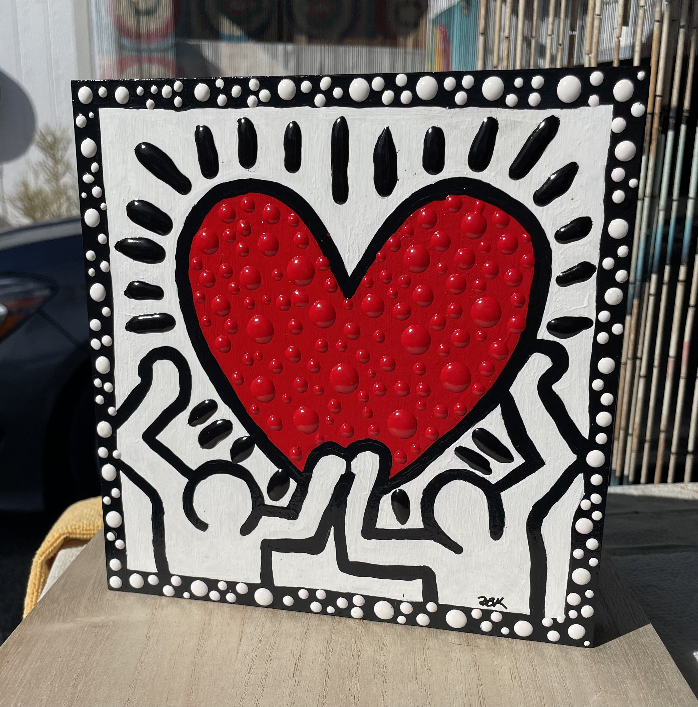 Love Heart. inspired by Keith Haring - Etsy