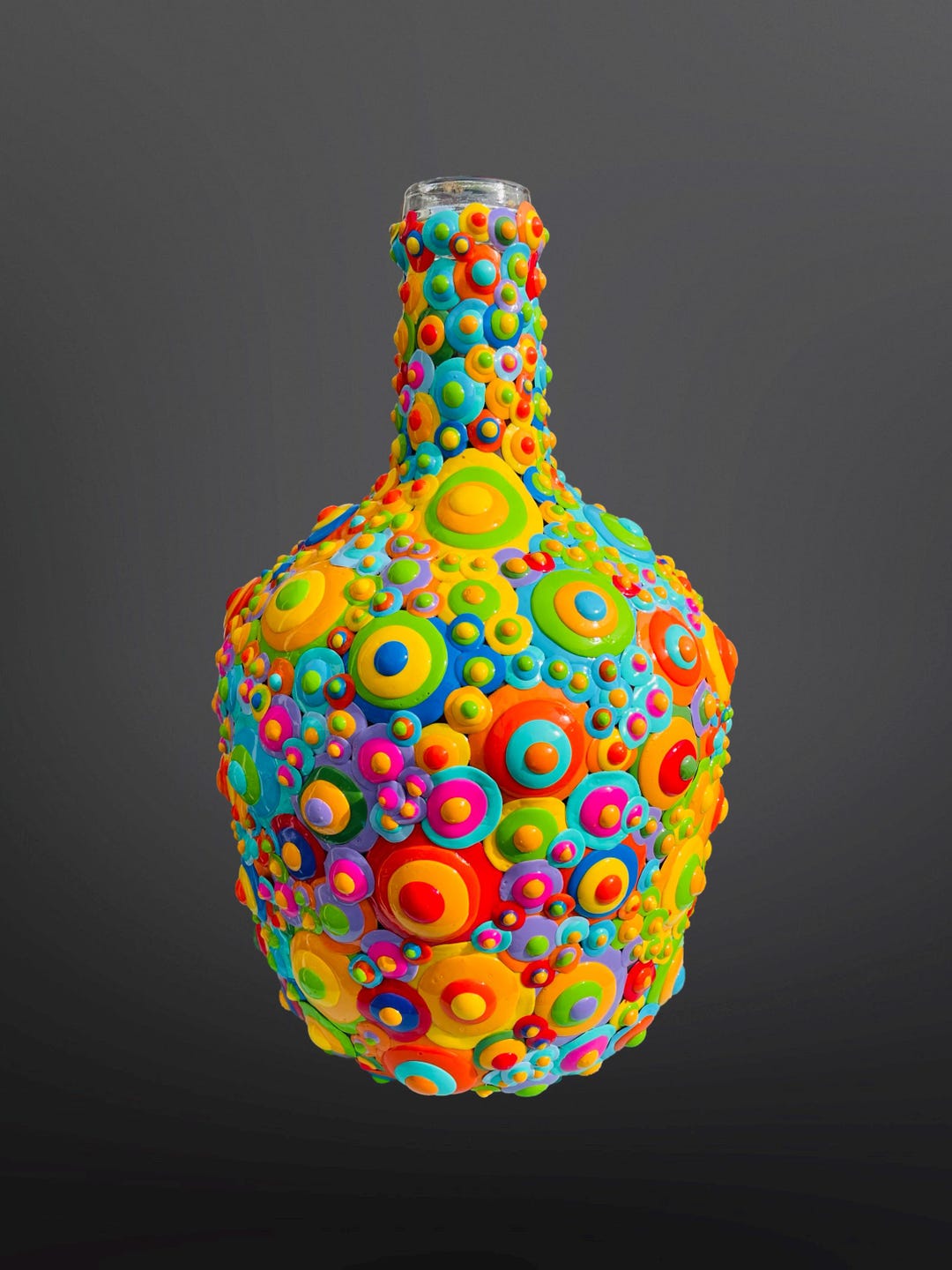 Glass Vase W/drops 12in Tall X 6in Wide. - Etsy