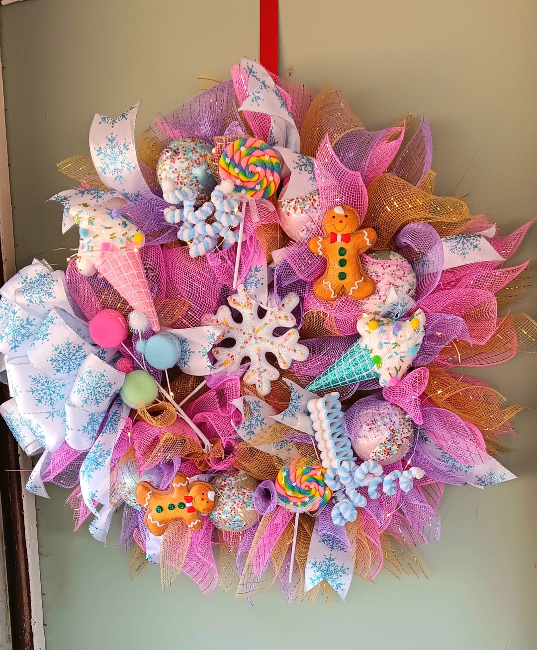 Santa's Sweet Shop Christmas Wreath - Etsy