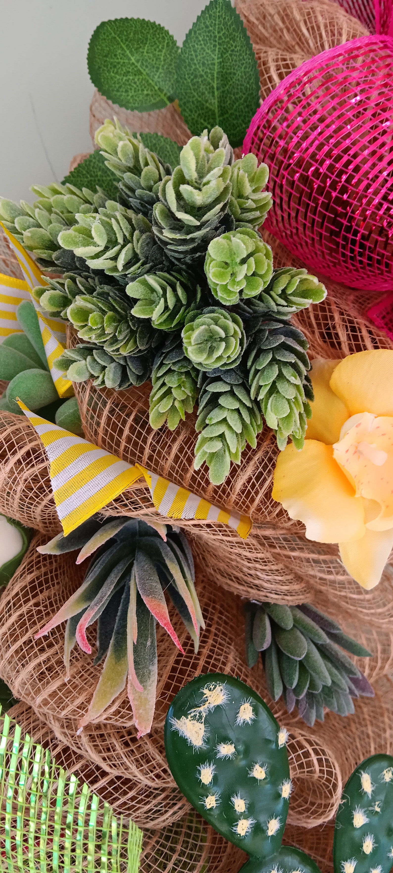 Summer Cactus-succulent Door Wreath. Wreath Hanger Included - Etsy