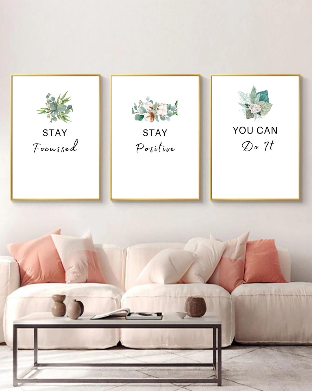 Set of 3, Inspirational Quote, Motivational Quotes Poster, Office Decor ...