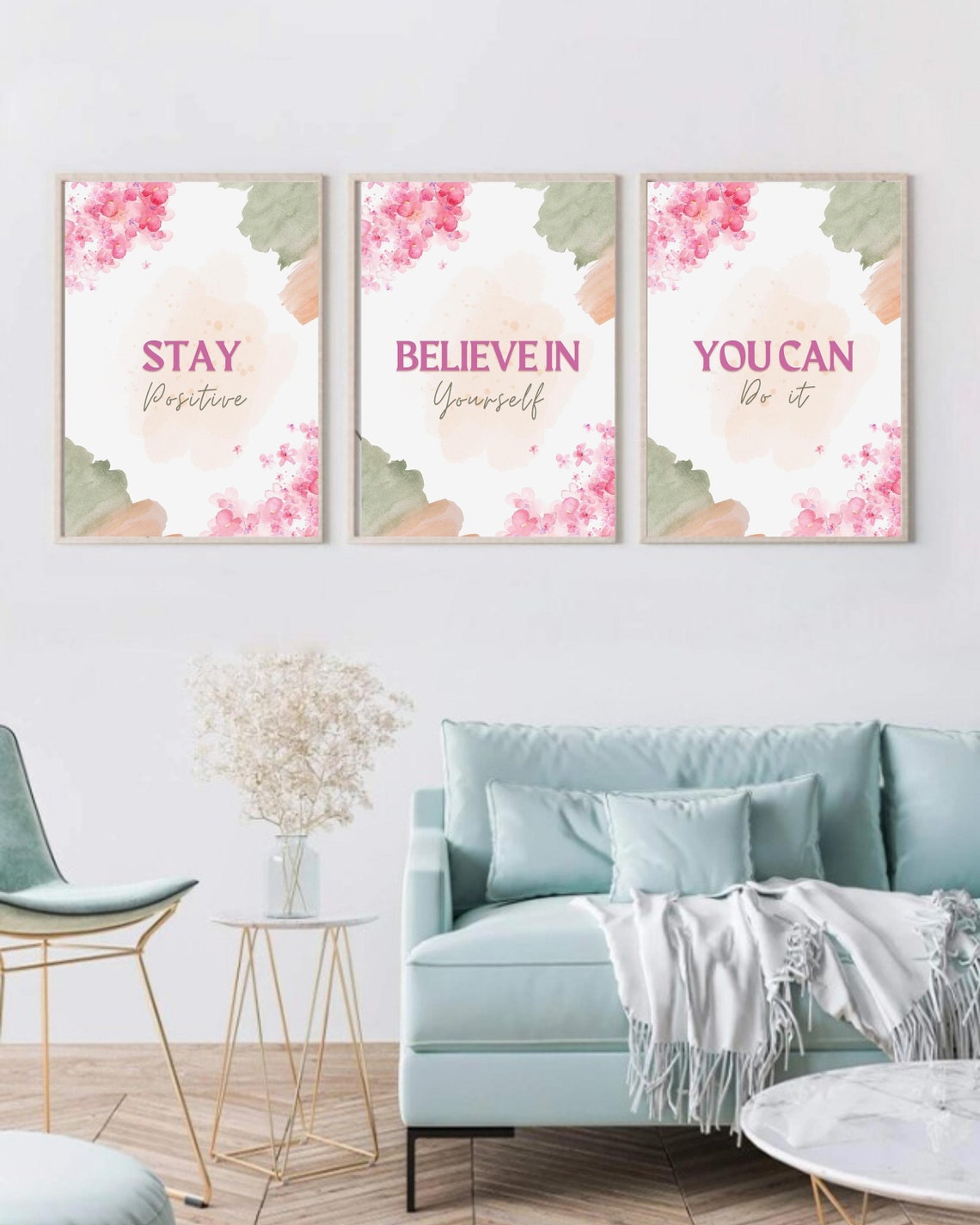 Printable Set of 3 Inspirational Wall Arts for Home Office ...