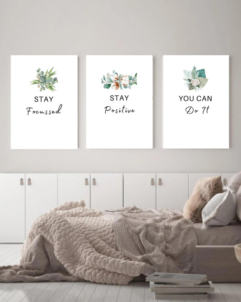 Set of 3, Inspirational Quote, Motivational Quotes Poster, Office Decor ...
