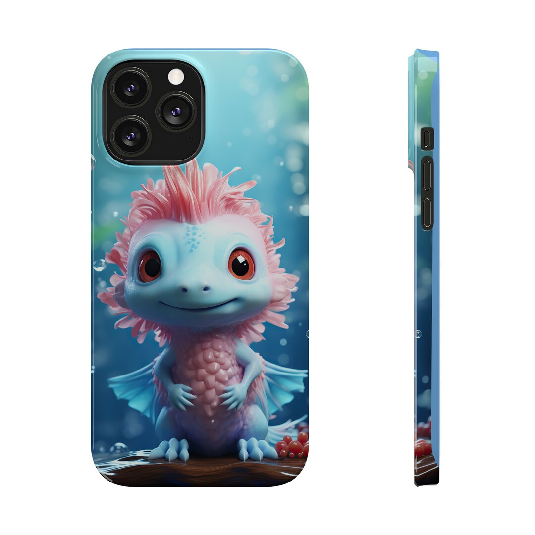 Axolotl Slim Phone Cases 3D Designs iPhone 15 iPhone 14 and - Etsy