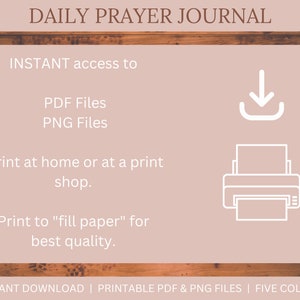 Daily Prayer Journal PDF PNG Printable Template Instant Download ...
