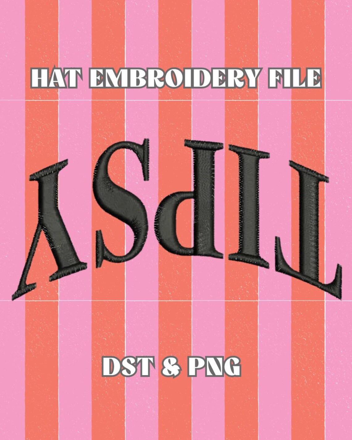 Tipsy Hat Embroidery File, Hat Embroidery, DST File, PES File - Etsy