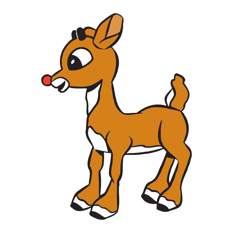 Vintage Animated Rudolph the Red Nosed Reindeer Christmas Graphics Pack ...