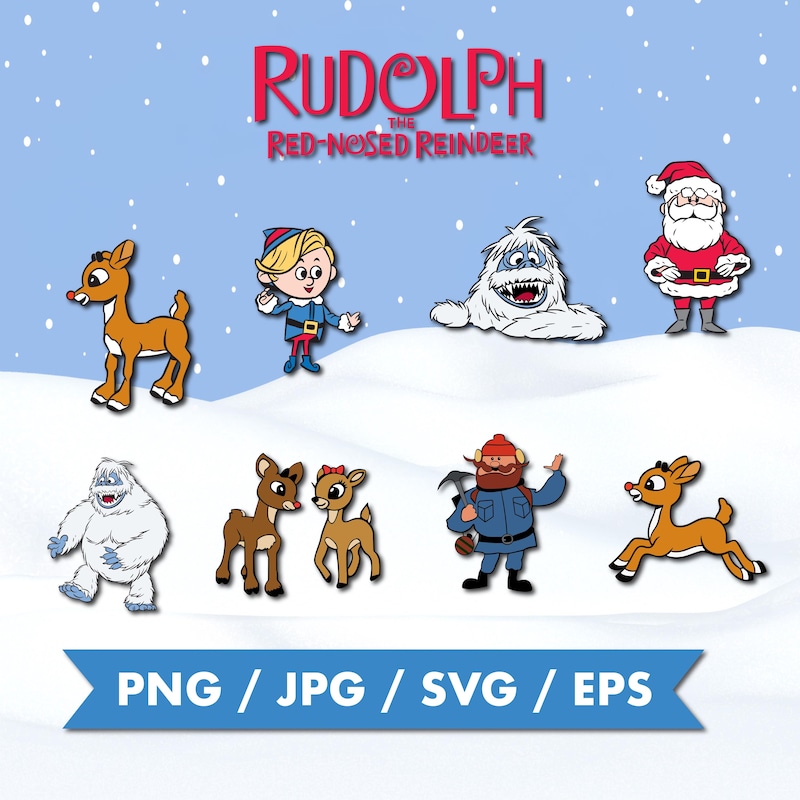 Rudolphs the Red Nosed Reindeer Art - Etsy