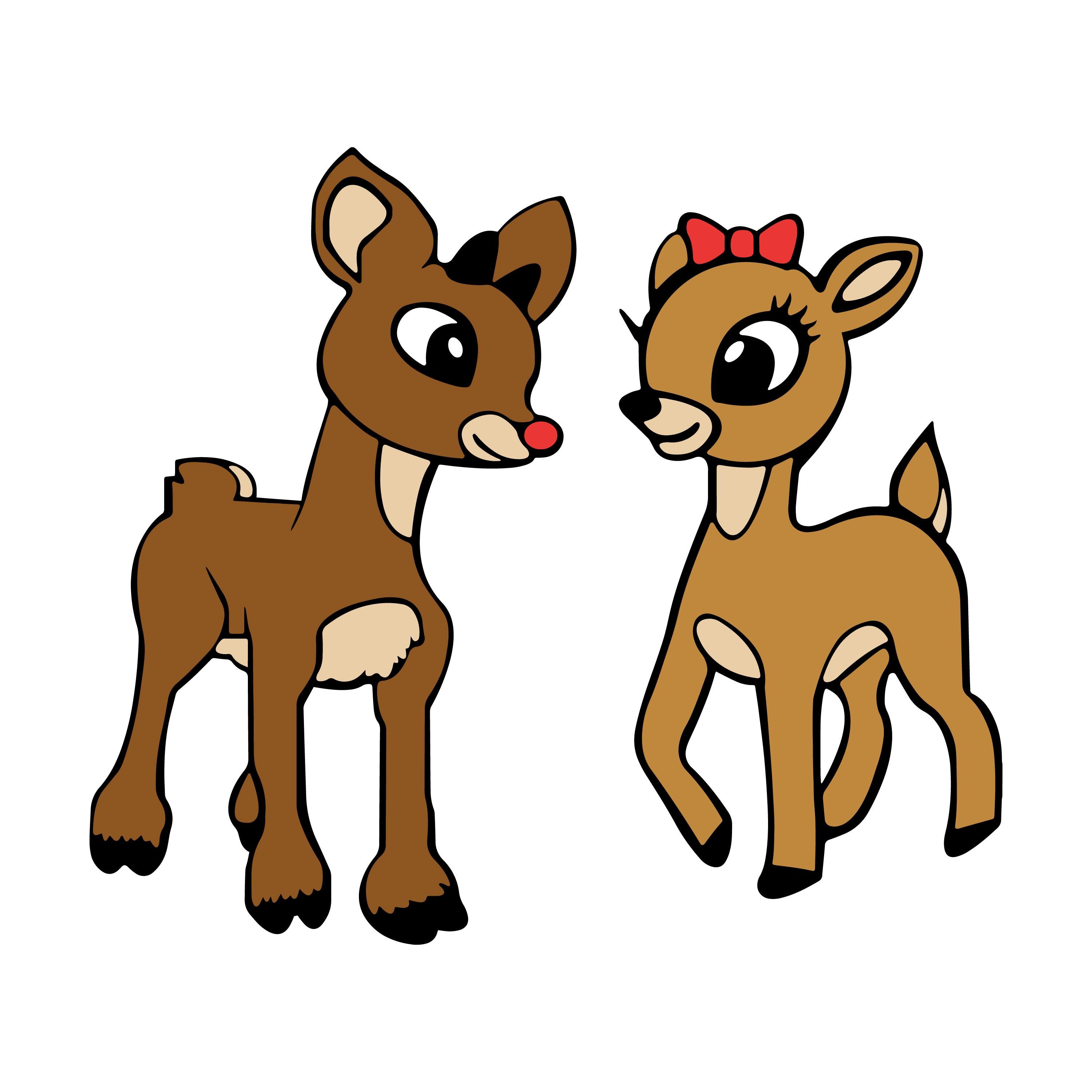Vintage Animated Rudolph the Red Nosed Reindeer Christmas Graphics Pack ...