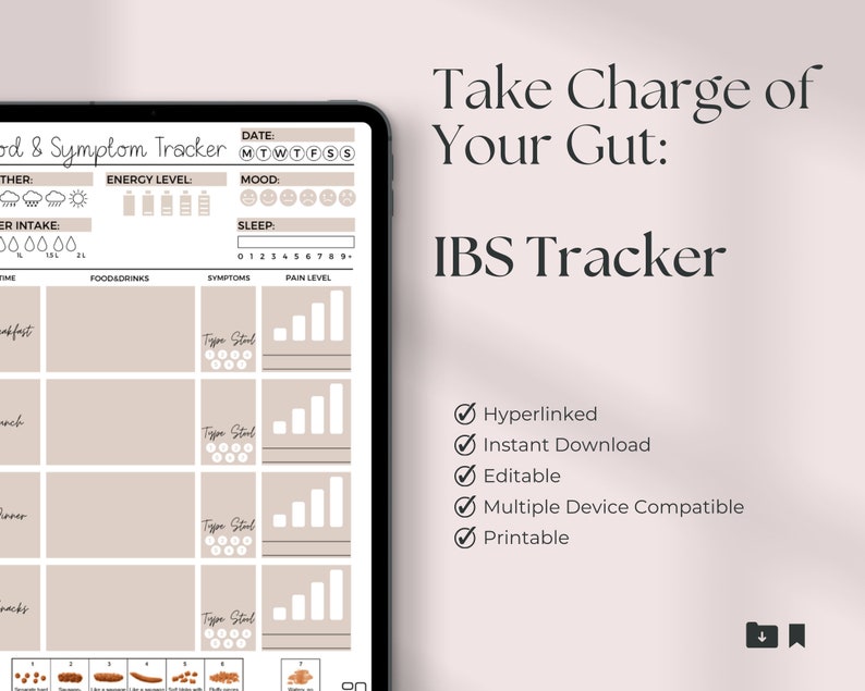 IBS Tracker, Gut Tracker, Bloating Log, IBS Daily Log, IBS Symptom ...