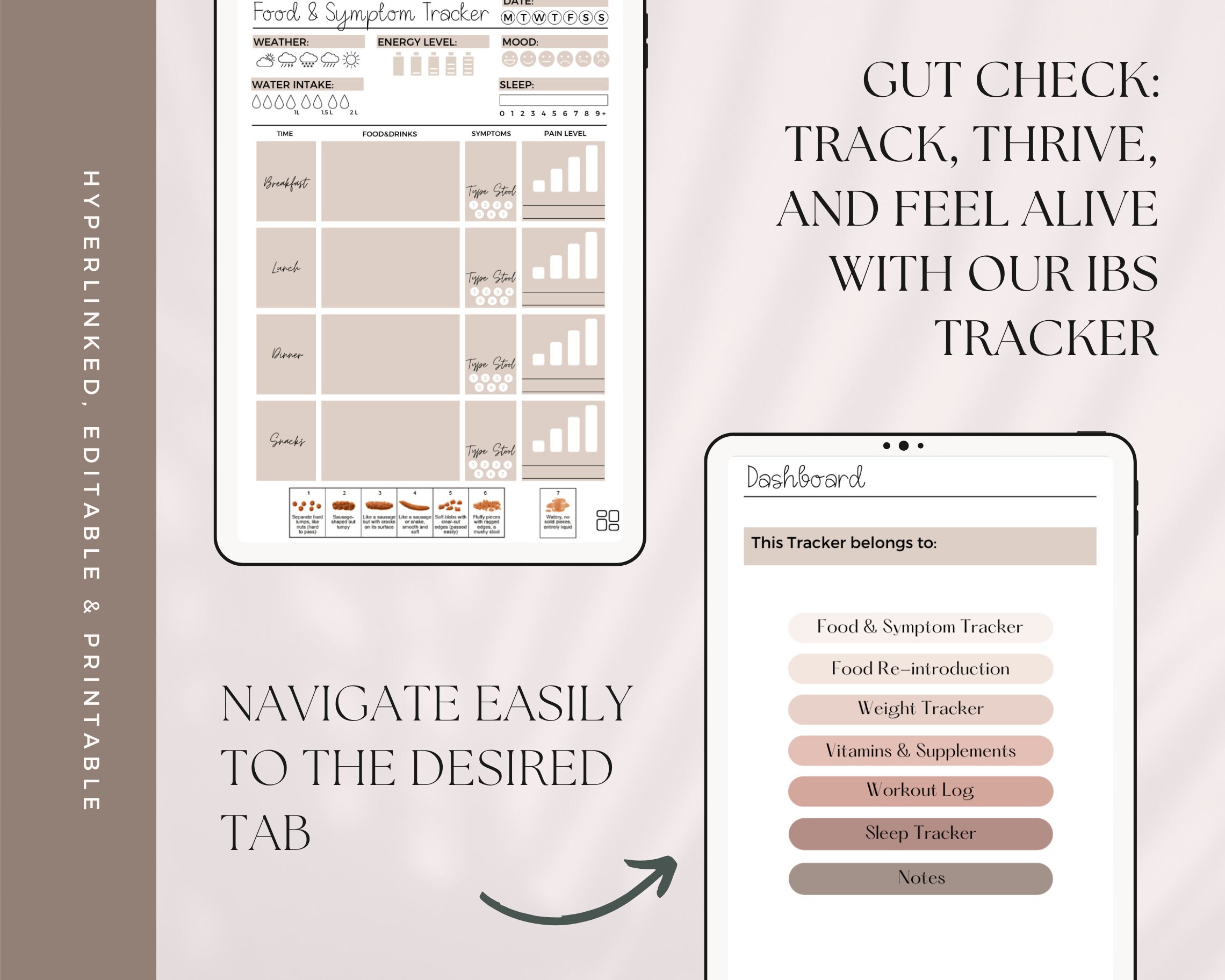 IBS Tracker, Gut Tracker, Bloating Log, IBS Daily Log, IBS Symptom ...