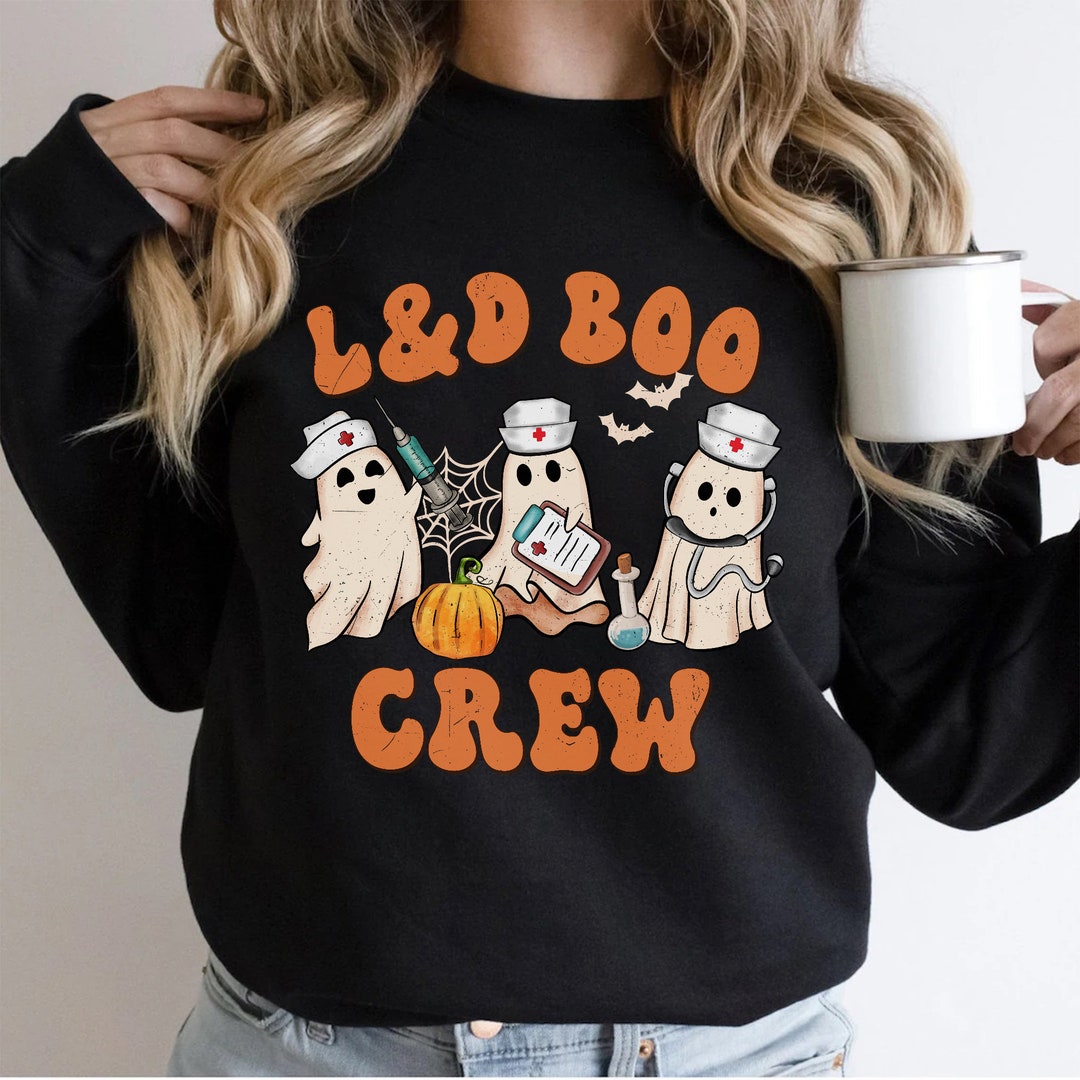 Labor and Delivery Boo Crew Shirt, Halloween Ghost Shirt, Custom Nurse ...
