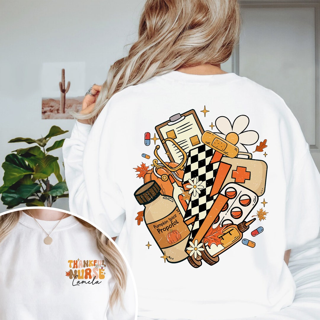 Fall Nurse Shirt Nurse Thanksgiving Shirt Thankful Nurse - Etsy