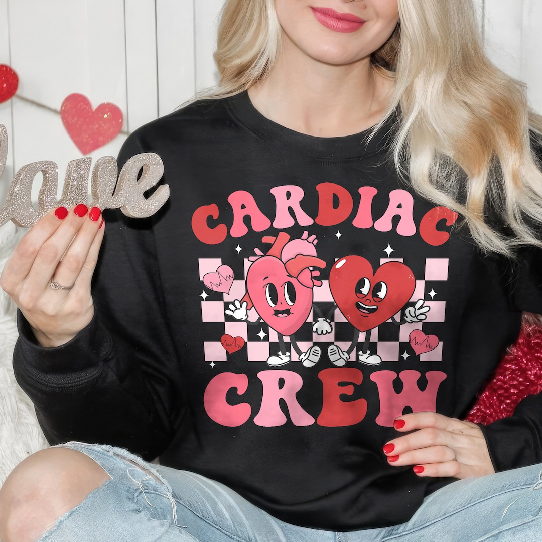 Cardiac Crew Valentine Shirt, Cardiac Nurse Shirt, Valentines Day Gift ...