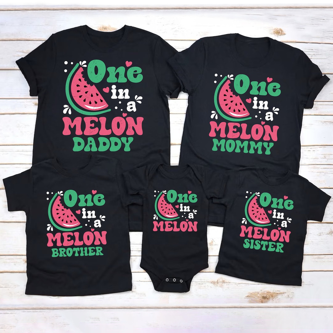 Custom Melon Family Shirts, Melon Birthday Girl Party Shirt, One in A ...