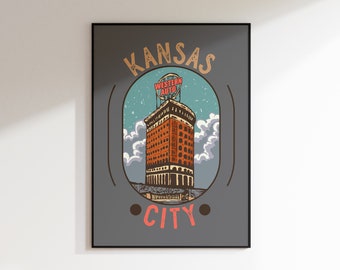 Iconic Western Auto Sign at Sunset Downtown Kansas City - Etsy