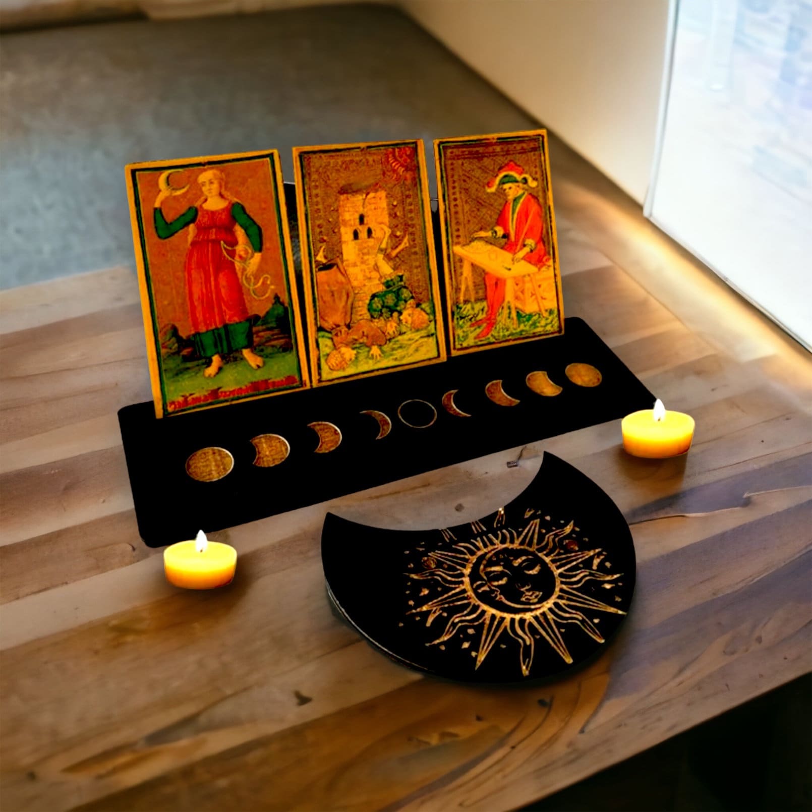 Wooden Tarot Card Stand / 2 Pcs / Witch Divination Tools / Display ...