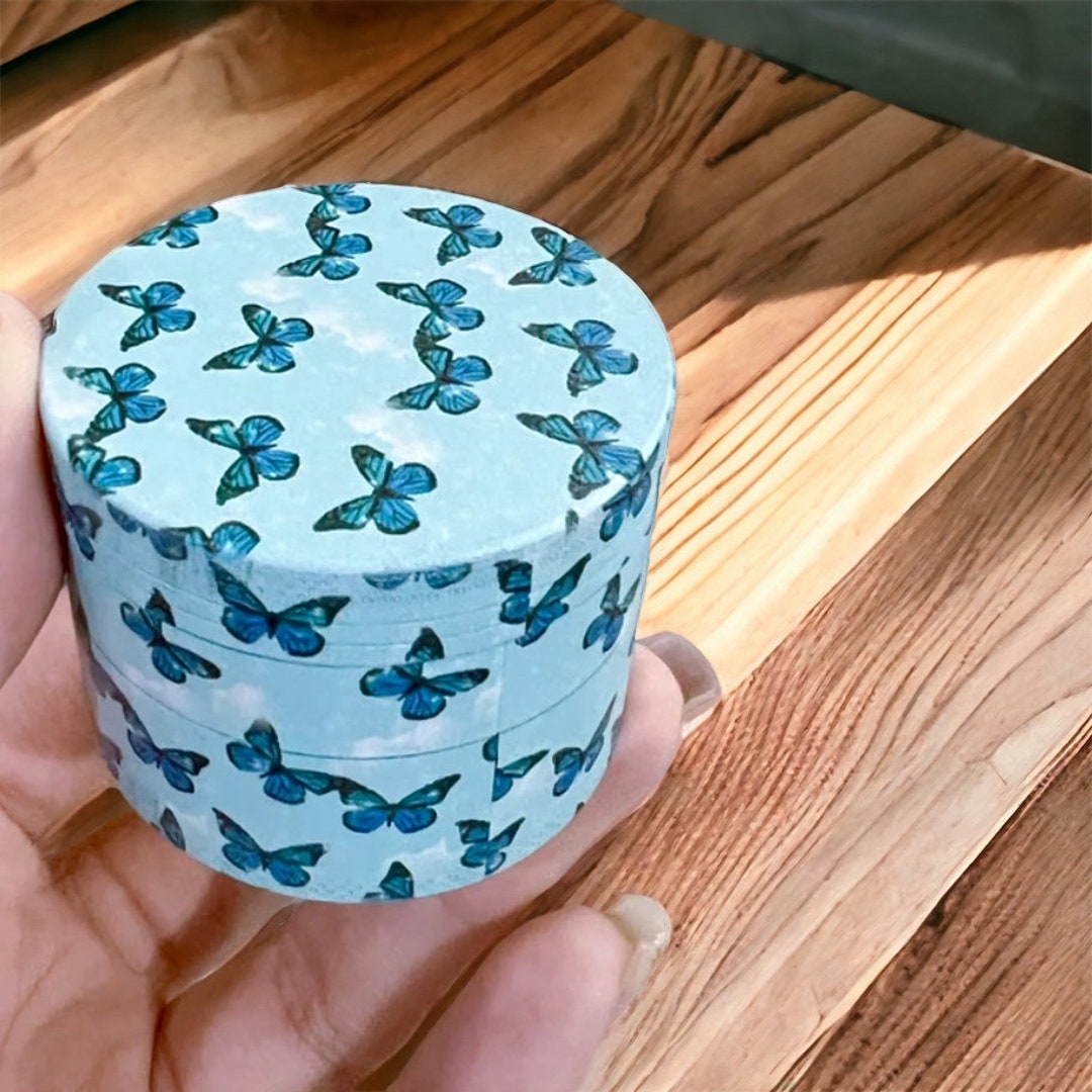 Pretty Blue Butterfly Stoner Grinder / Cloudy Puff Puff / Cute / Best ...