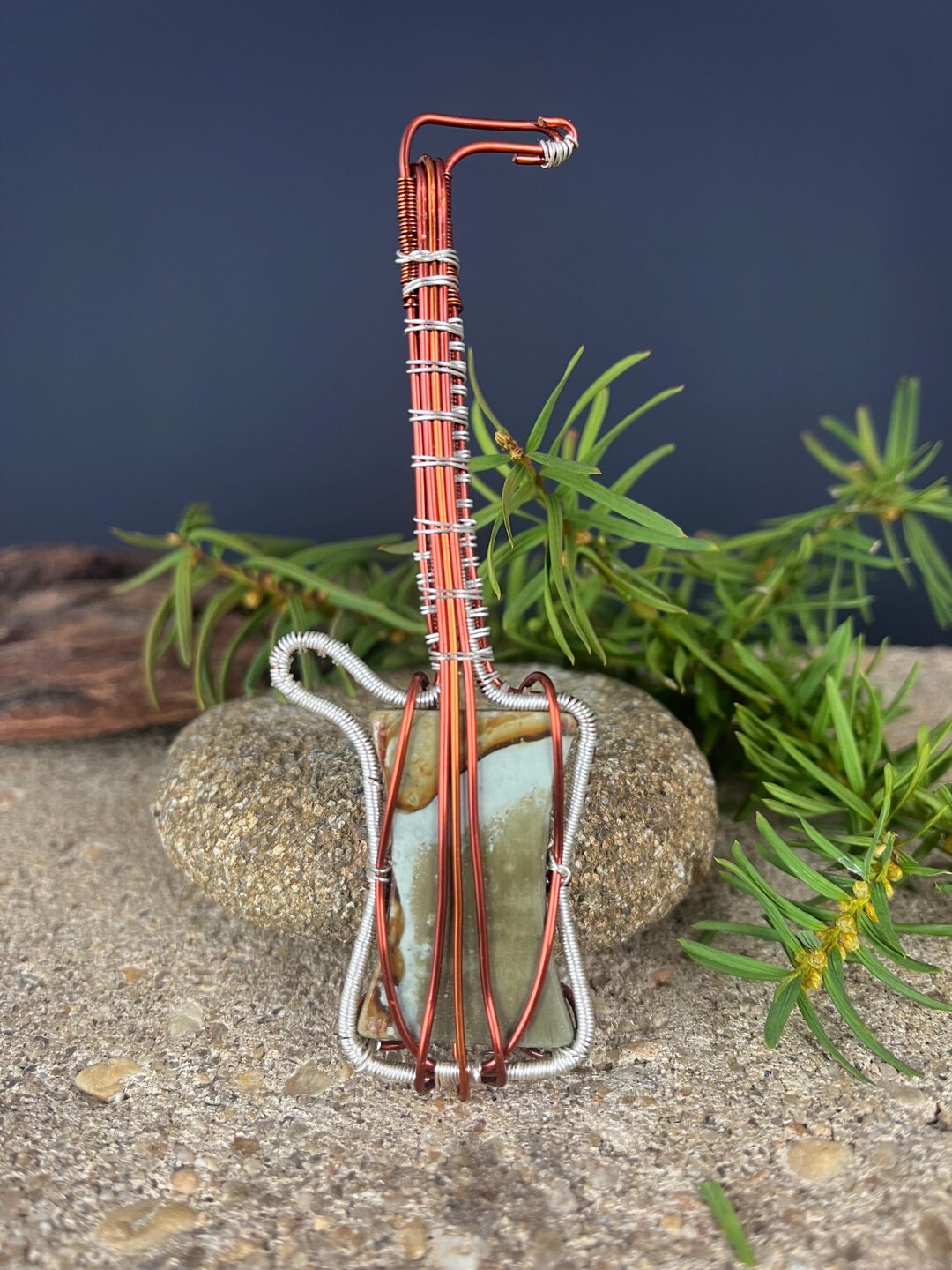 GS17 Stunning Handcrafted Jasper Guitar Pendant - Etsy