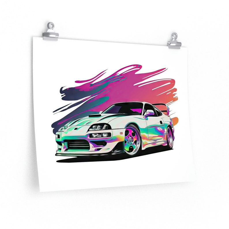 Toyota Supra Mk4 Synthwave Poster Horizontal - Etsy