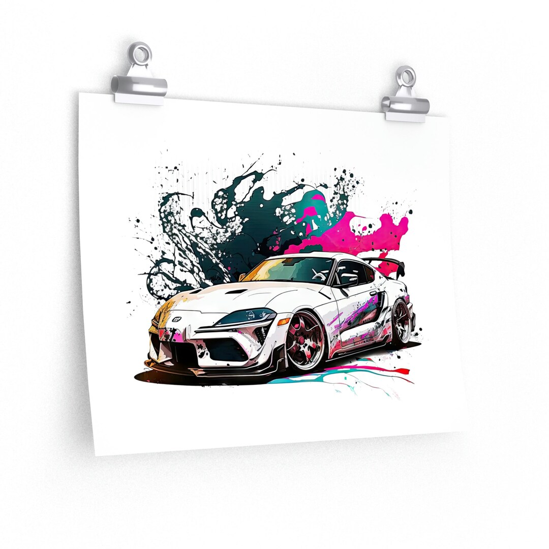 Toyota Supra Mk5 Synthwave Poster Horizontal - Etsy