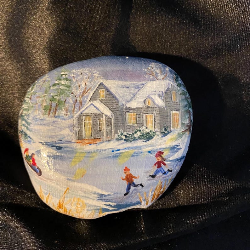 Hand Paint Rock Unique Gift One-of-a-kind Art Accent Piece - Etsy