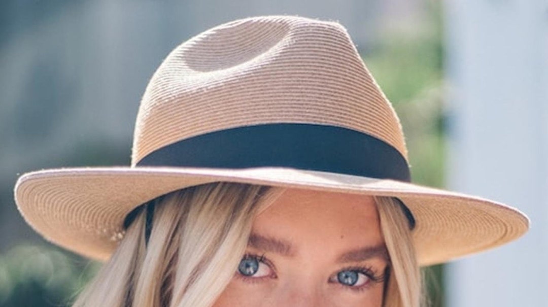 Handmade Summer Fedora Premium Straw Hat With Wide Brim Sun - Etsy