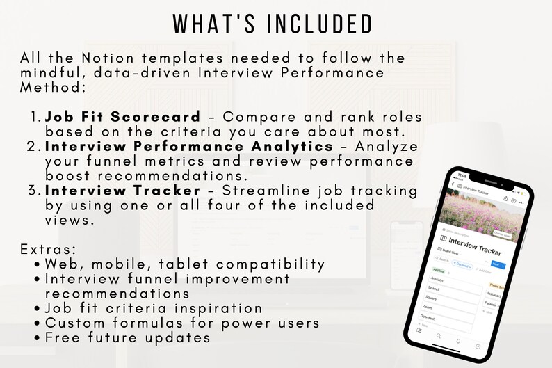 Notion Interview Performance Template Pack Career Planner - Etsy