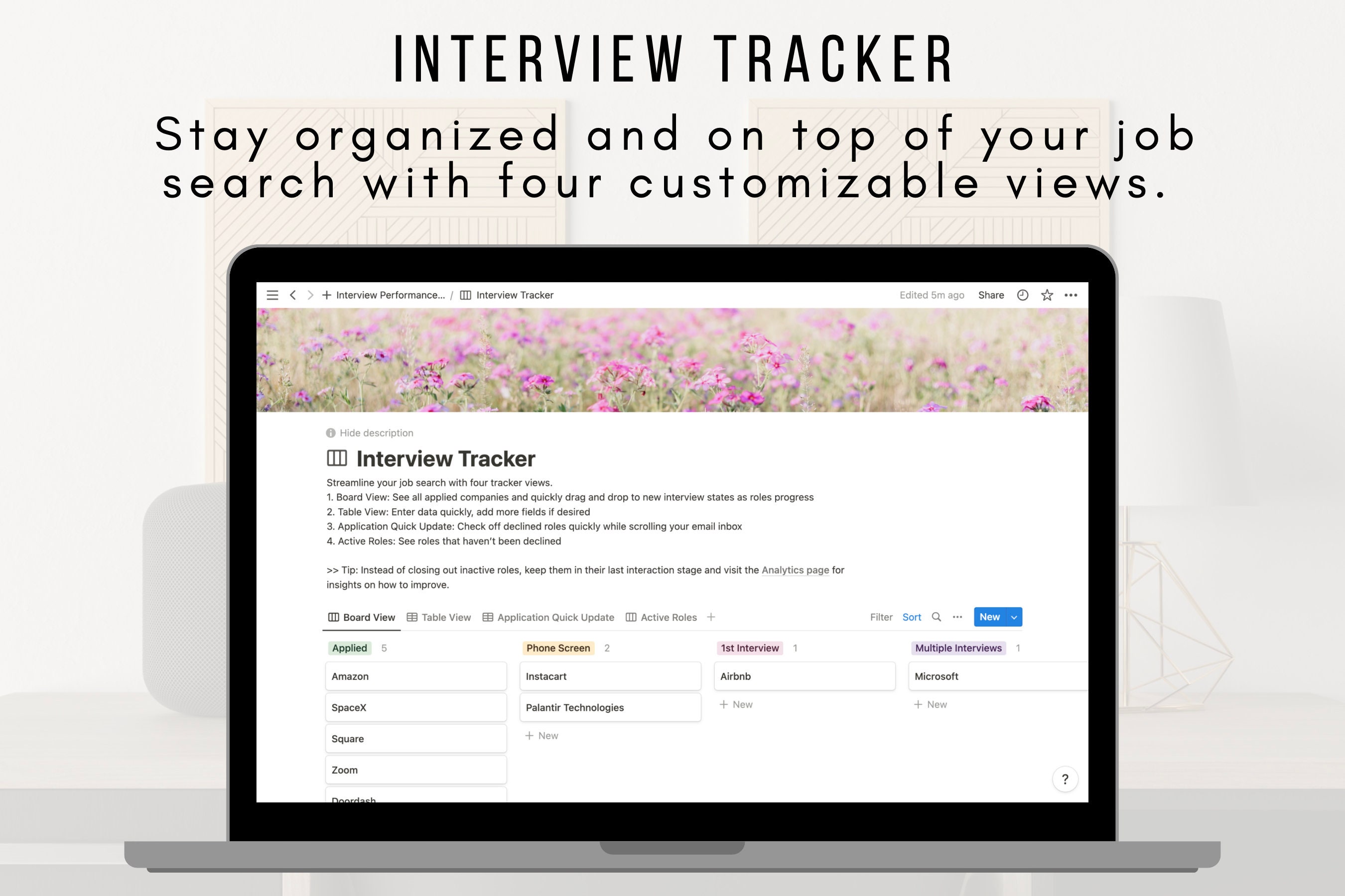 Notion Interview Performance Template Pack, Career Planner, Job Search ...