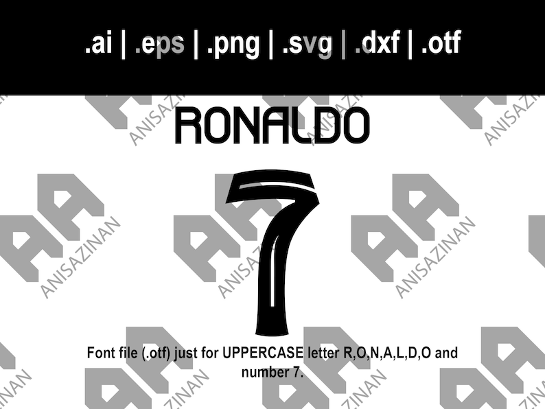 Cristiano Ronaldo CR7 Al Nassr FC 2023/2024 Svg Png Dxf Eps Ai Otf ...