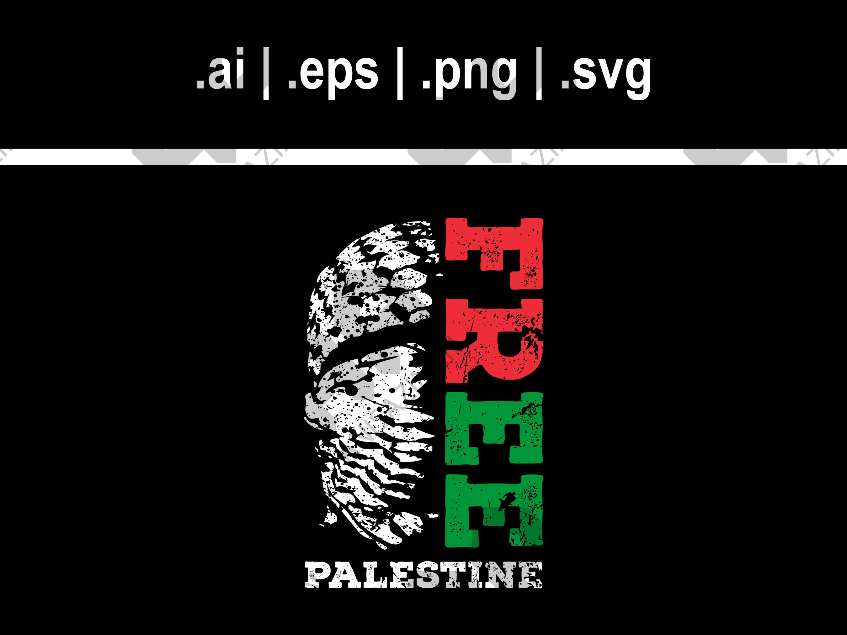 FREE PALESTINE Design File | Ai Eps Png Svg | Digital Download - Etsy