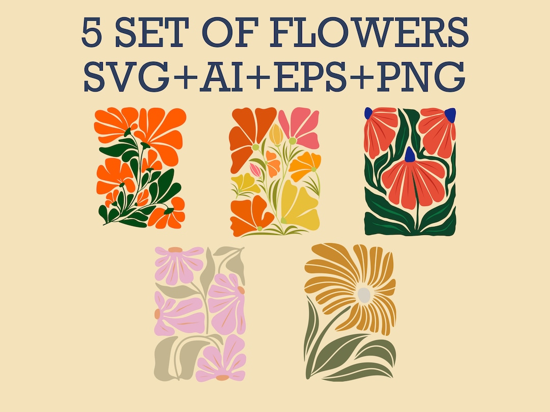 Floral SVG Cut File: Flower Market Clipart (digital Download) - Etsy